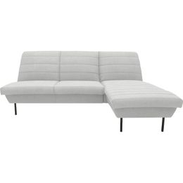 LOOKS by Wolfgang Joop Ecksofa &raquo;LOOKS IX L-Form&laquo; Quersteppung, ohne Armlehnen silber 100% Polyester B/H/T: 214cm x 92cm x 168cm, Struktur weich, 
