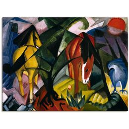 Artland Wandbild &raquo;Pferde und Adler. 1912&laquo; Haustiere 1 Stk. tlg. als Leinwandbild, Poster in verschied. Gr&ouml;&szlig;en bunt Leinwand B/H/T: 40cm x 30cm, Leinwandbild 