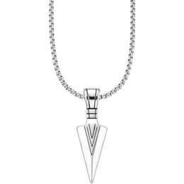 Bruno Banani Herren Kette mit Anh&auml;nger &raquo;Schmuck&laquo; schwarz Edelstahl, L: 55 B: 2,8mm