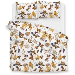 ZO HOME Bettw&auml;sche &raquo;Castagno&laquo; 2 Stk. Bettw&auml;sche aus 100% Baumwolle, hochwertiges Flanell wei&szlig; Flanell, Obermaterial: 100% Baumwolle B/L: 155cm x 220cm