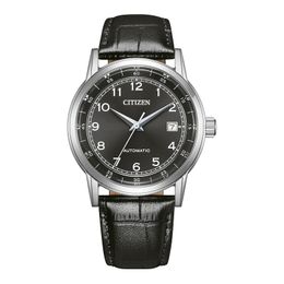 Citizen Herren Automatikuhr &raquo;Automatik Classic&laquo; Armbanduhr, Herrenuhr, Lederarmband, analog, Big Date Einheitsgr&ouml;&szlig;e