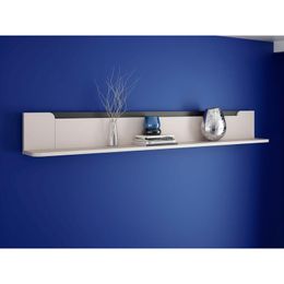 FORTE Wandregal &raquo;Vodol&laquo; Wandboard, farbliche Absetzung, vielseitig einsetzbar beige Holzwerkstoff B/H/T: 200cm x 25,6cm x 21,9cm