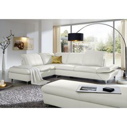 W.Schillig Ecksofa &raquo;Taoo, elegant und zeitlos, bequem, L-Form, Breite 296cm&laquo; mit Sitziefenverstellung & Kopfteilverstellung schwarz Longlife Xtra-