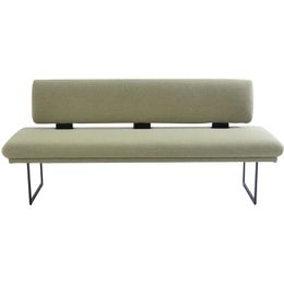 K+w Komfort & Wohnen K+W Komfort & Wohnen Polsterbank &raquo;Longbeach&laquo; 1 Stk. tlg. mit Metallkufen in schwarz Struktur, in der Breite 204cm oder 224cm gr&uuml;n B/H/T: 204cm x 89cm 