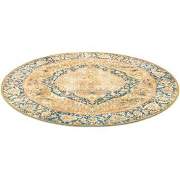 Tom Tailor HOME Teppich &raquo;Funky Outdoor Orient One&laquo; rund 5 mm H&ouml;he Flachgewebe, Orient-Optik, In- und Outdoor geeignet, Wohnzimmer gr&uuml;n Polypropylen (