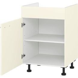 KOCHSTATION Herdumbauschrank &raquo;"KS-Scafa"&laquo; Breite 60 cm, mit T&uuml;r, wahlweise T&uuml;ranschlag rechts oder links beige magnolia, B/H/T: 60cm x 75cm x 56cm, 