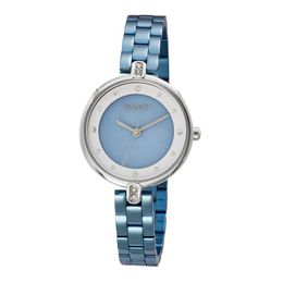 Regent Uhren Regent Damen Quarzuhr Armbanduhr, Damenuhr, Edelstahlarmband, analog, Glassteine Einheitsgr&ouml;&szlig;e