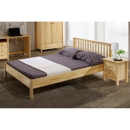 M&ouml;bilia Bettgestell 1 Stk. tlg. gefertigt aus massivem Kiefernholz beige Kiefer massiv Liegefl&auml;che L&auml;nge B: 200cm x 180cm, 180x200cm, H&ouml;he Bett: 80cm H&ouml;he 