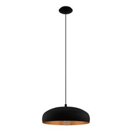 Eglo H&auml;ngeleuchte &raquo;MOGANO 1&laquo; E27 1 Stk. H&auml;ngelampe Vintage aus Stahl, Kupfer, Esstischlampe, E27 schwarz 1, &Oslash; 40cm H: 110cm, 1 Stk.