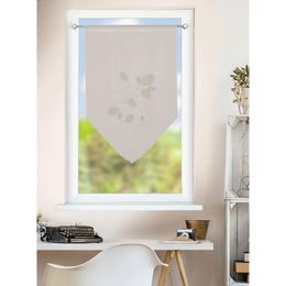 HOMING Scheibengardine &raquo;Nea&laquo; Stangendurchzug 1 Stk. tlg. Schlaufenpanneaux wei&szlig; Obermaterial: 100% Polyester 90cm, Stangendurchzug, 60cm