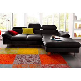 COTTA Ecksofa &raquo;Driver L-Form, B: 268 cm, moderne Couch mit Wellenunterfederung, Leder&laquo; Kopfteilverstellung, opt. Schlaffunktion + XL Bettkasten, LF: