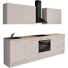 IMPULS K&Uuml;CHEN K&uuml;chenzeile &raquo;"Kopenhagen", Ausrichtung w&auml;hlbar, Schubk&auml;sten mit Soft-Close&laquo; Set, vormontiert, wahlweise mit E-Ger&auml;ten, Breite 260 cm B/H