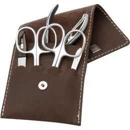 ERBE&reg; Erbe ERBE Manik&uuml;re-Etui Rindleder-Etui mit Druckknopf braun 5 Stk.