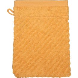 Ross Waschhandschuh &raquo;Smart&laquo; Uni-Rippe mit Velourslabel orange Frottier B/L: 16cmx21cm, 6 Stk.