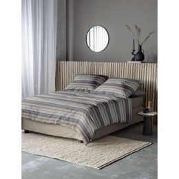 Irisette Bettw&auml;sche &raquo;Meran 8532&laquo; 2 Stk. flauschig grau Feinbiber, Obermaterial: 100% Baumwolle B/L: 140cm x 200cm, 1 Stk., 1 Stk., Feinbiber, B/L: 90cm x 70cm,