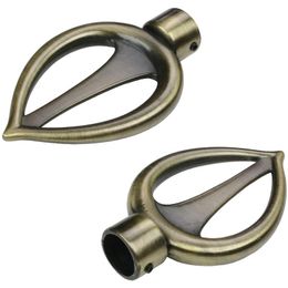 Liedeco Gardinenstangen-Endst&uuml;ck &raquo;Flamme&laquo; f&uuml;r Gardinenstangen &Oslash; 16 mm gold 2 Stk.