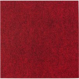 ANDIAMO Teppichfliese &raquo;Abbo, selbstklebend, Gesamth&ouml;he 4 mm&laquo; quadratisch Bodenschutz, quadaratisch 40x40 cm, 25er Set, 50er Set, 100er Set rot Obermaterial: 