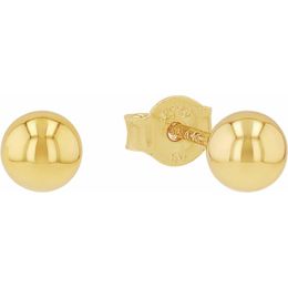 Amor Damen Paar Ohrstecker &raquo;Kugeln&laquo; gold 5mm, Silber 925 (Sterlingsilber)