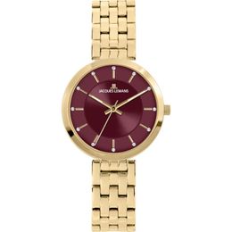 Jacques Lemans Damen Quarzuhr &raquo;Milano&laquo; Armbanduhr, Damenuhr, Edelstahlarmband, analog gold Einheitsgr&ouml;&szlig;e