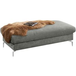 W.Schillig Polsterhocker &raquo;piedroo&laquo; F&uuml;&szlig;e in Chrom gl&auml;nzend grau Stoff S37 (100% Polyester): Luxus-Microfaser in Lederoptik B/H/T: 141cm x 42cm x 70cm, 