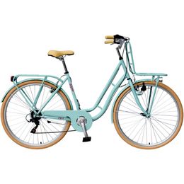 WYNN Cityrad &raquo;CITY1.0&laquo; 6 Gang Shimano Tourney Schaltwerk Kettenschaltung blau 48cm, 28 Zoll (71,12cm) Cityrad
