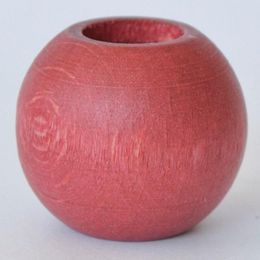 Kutti Gardinenbefestigungen Ersatzteile &raquo;Holzkugel, Schlaufenkugel, &Oslash; 25 mm&laquo; Deko f&uuml;r Raffrollos und Scheibengardinen rot Holzwerkstoff &Oslash; 25cm, 7 Stk.
