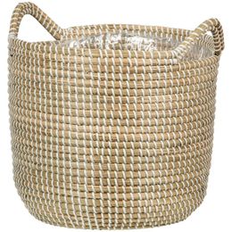 Scheurich Blumentopf &raquo;white 36/514&laquo; braun Geflecht Seegras B/H/T: 36cm x 34cm x 36cm