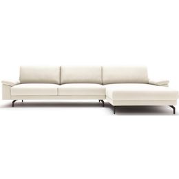 Creation BY ROLF BENZ Ecksofa &raquo;CR.450 elegantes Designsofa mit hohem Sitzkomfort&laquo; wei&szlig; B/H/T: 294cm x 95cm x 178cm, Leder OSKAR, Recamiere rechts