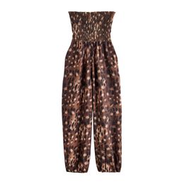 next Jumpsuit Damen Gr&ouml;&szlig;e M beige / braun / dunkelbraun