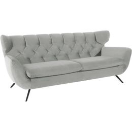 3C Candy 3-Sitzer &raquo;Beatrice, extravagantes Megasofa, bequem, K&uuml;chensofa, Breite 225cm&laquo; mit R&uuml;ckensteppung im Rautenmuster, Samt Optik, auch in 