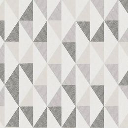 WOW Vliestapete &raquo;Geometrisch Leinen&laquo; geometrisch Grau/Wei&szlig; - 1005x52 cm wei&szlig; Vlies B/L: 0,52m x 10m