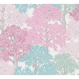 ARCHITECTS PAPER Vliestapete &raquo;Floral Impression&laquo; Wald botanisch floral glatt Blumentapete Tapete Wald Tapeten Wohnzimmer Schlafzimmer K&uuml;che Design rosa Vlies B/L: 