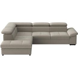 Sit & More sit&more Ecksofa &raquo;Viola, L-Form, B. 249 cm&laquo; optional Schlaffunktion 100% Polyester B/H/T: 249cm x 73cm x 226cm, Chenille, Ottomane links,mit 