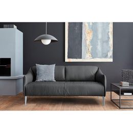 W.Schillig 2,5-Sitzer &raquo;sally Design-Sofa, Loungesofa, bequem, schmale Armlehnen, Breite 194cm&laquo; mit Metall-Winkelf&uuml;&szlig;en in Silber matt, Breite 194 cm 