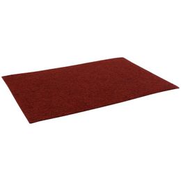 PRIMAflor-Ideen in Textil Nadelvliesteppich &raquo;MALTA&laquo; rechteckig 2,5 mm H&ouml;he Uni-Farben, strapazierf&auml;hig & pflegeleicht, Kurzflor, Nadelvlies rot 