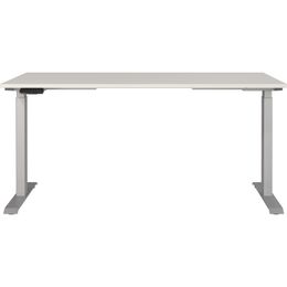 Germania Schreibtisch &raquo;GW-Agenda elektrisch h&ouml;henverstellbar (72-120 cm)&laquo; mit Memory-Funktion & USB-Ladestation, verschiedenen Breiten silber B/H/T: 
