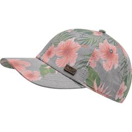 Chillouts Damen Chillouts Baseball Cap &raquo;Waimea Hat&laquo; mit tropischem Muster & verstellbar f&uuml;r l&auml;ssige Strand-Vibes grau Einheitsgr&ouml;&szlig;e