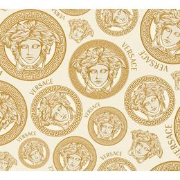 Versace Vliestapete &raquo;Wallpaper 5 Medusakopf&laquo; abstrakt gemustert leicht gl&auml;nzend leicht strukturiert Designertapete Tapeten Wohnzimmer Schlafzimmer K&uuml;che Flur 