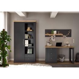 OTTO home B&uuml;rom&ouml;bel-Set &raquo;Westminster&laquo; im romantischen Landhausstil, exclusiv by Otto grau Holzwerkstoff, Metall B/H/T: 246cm x 203cm x 60cm, 