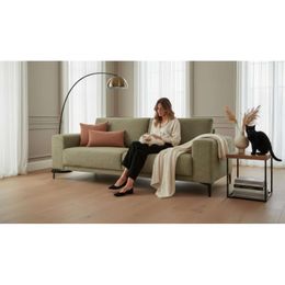 OTTO home 3-Sitzer &raquo;Xander&laquo; Breite 224 cm, Soft-Touch Chenille, Webstoff, schwarze Metallf&uuml;&szlig;e 100% polyester B/H/T: 224cm x 85cm x 88cm, Webstoff 