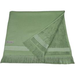 Ross Hamamtuch &raquo;Hamam&laquo; idealer Begleiter f&uuml;r Strand, Sauna oder Wellnessbereich gr&uuml;n Hamam Frottier, Hamam Frottier B/L: 90cmx180cm, 1 Stk., Hamamtuch