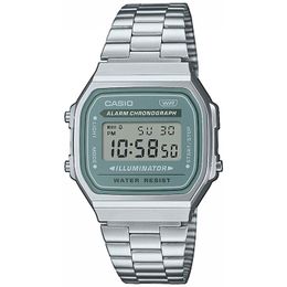 CASIO VINTAGE Damen CASIO VINTAGE Chronograph Quarzuhr, Armbanduhr,Damenuhr, Herrenuhr, Digitaluhr, Edelstahlarmband silber Einheitsgr&ouml;&szlig;e