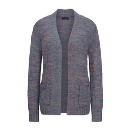 GOLDNER Strickjacke Damen Gr&ouml;&szlig;e M/L gelb / petrol / lila
