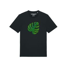 Watapparel T-Shirt 'Monstera 2.0' Herren Gr&ouml;&szlig;e M gr&uuml;n / schwarz