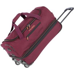Travelite Herren Travelite Reisetasche &raquo;BASICS, verschiedene Gr&ouml;&szlig;en und Farben&laquo; Duffle Bag Reisegep&auml;ck Sporttasche Reisebag mit Trolleyfunktion rot B/