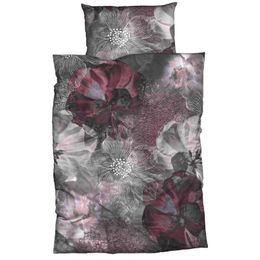 CASATEX Bettw&auml;sche &raquo;Freda&laquo; 2 Stk. luxuri&ouml;ses Design mit kr&auml;ftigen und eleganten Farben rot Satin, Obermaterial: 100% Baumwolle B/L: 155cm x 220cm, 1 