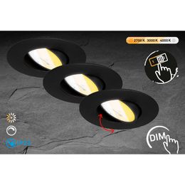 Briloner Leuchten LED Einbauleuchte &raquo;DIMARA&laquo; LED-Modul 1 Stk. 90x24 mm, Wohnzimmer, Flur 1, &Oslash; 4,5cm H: 6,6cm, 1 Stk.