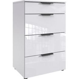 wimex Schubkastenkommode &raquo;level36 D by fresh to go&laquo; mit soft-close Funktion und Lackfronten, 4 Schubladen, Kommode hoch wei&szlig; Holzwerkstoff B/H/T: 54cm x 
