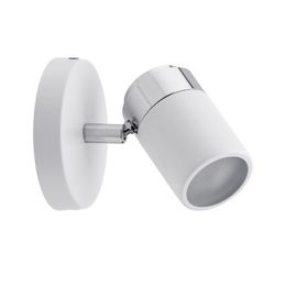Paulmann Deckenleuchte &raquo;Spotlight Zyli IP44 max. 1x10W Wei&szlig;/Chrom 230V Metall&laquo; GU10 1 Stk. GU10 wei&szlig; 1, &Oslash; 10cm H: 11cm, 1 Stk.