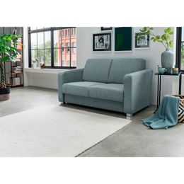 Home Affaire Ecksofa &raquo;Lazio modern und bequem, schmale Armlehnen, tolle Detailverarbeitung&laquo; mit 2 Einzelausz&uuml;gen als L&auml;ngsschl&auml;fer gr&uuml;n 100% Polyester